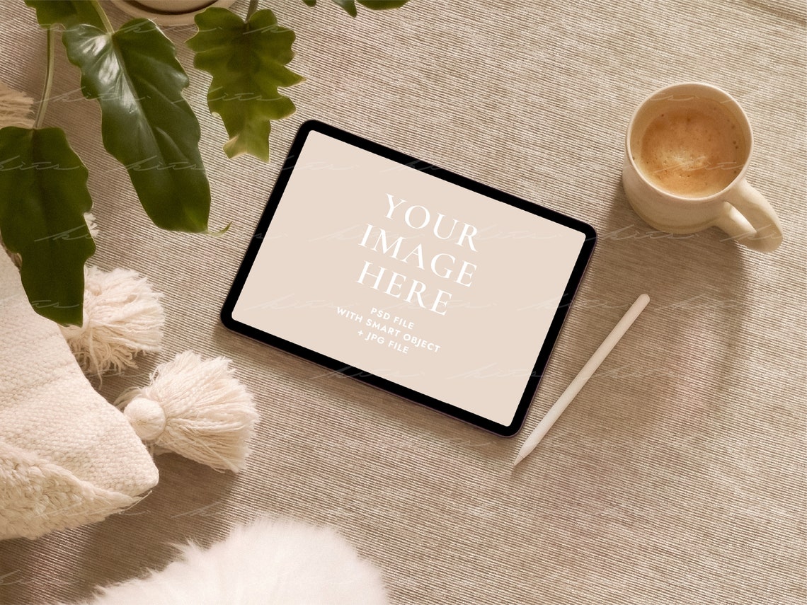 Ipad Mockup Boho Styled Ipad Pro Mobile Tablet Device - Etsy