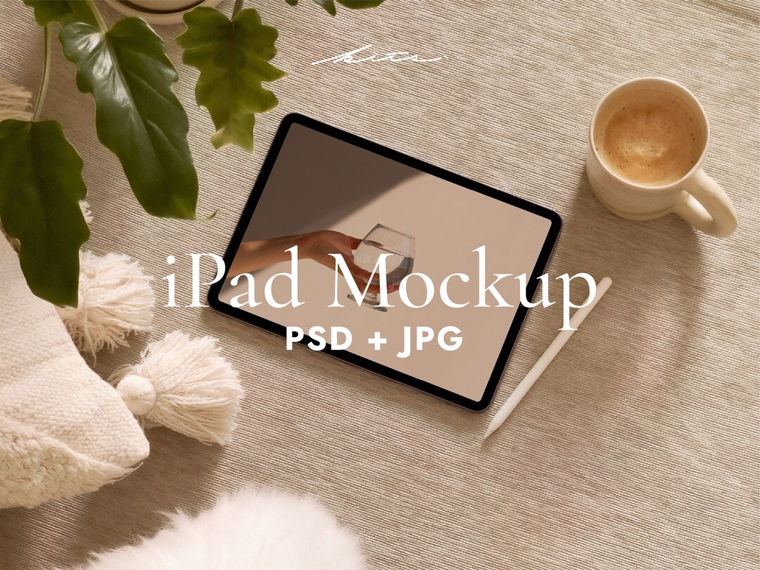IPad Mockup | Boho Styled | iPad Pro Mobile Tablet Device Screen Mockup ...