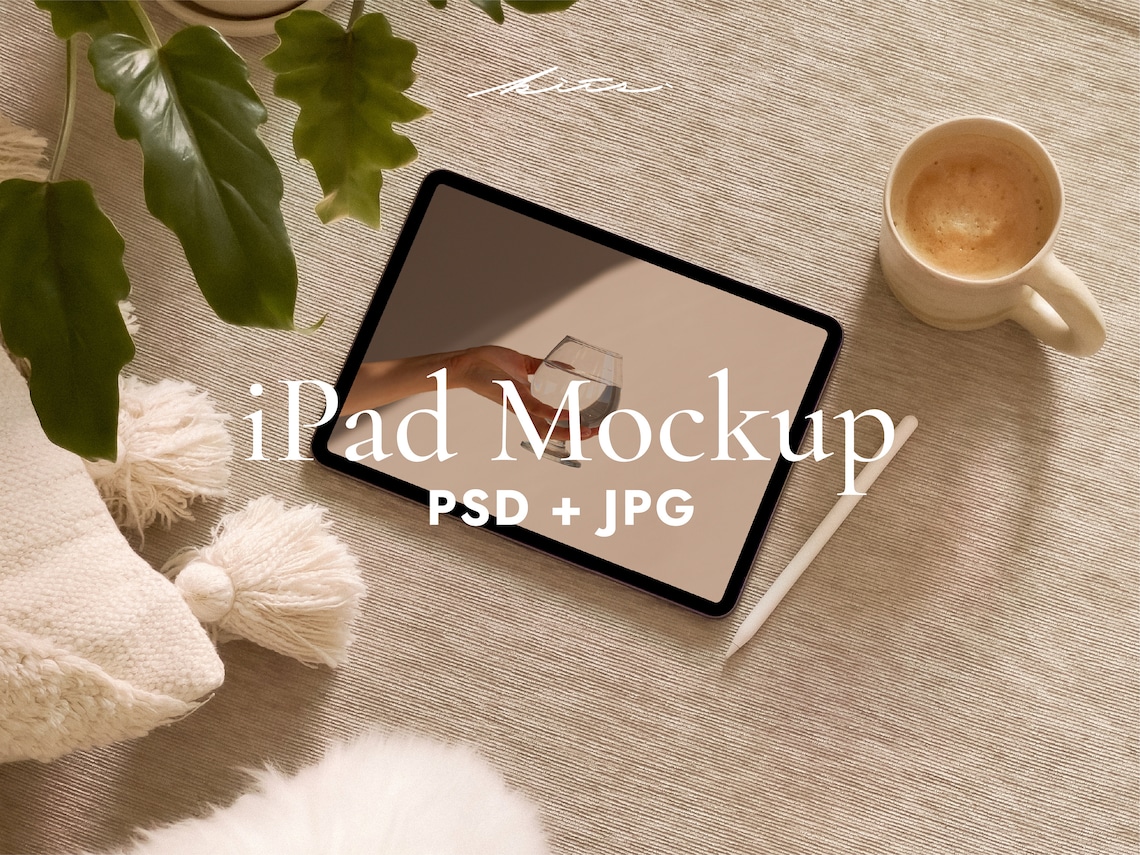 Ipad Mockup Boho Styled Ipad Pro Mobile Tablet Device - Etsy