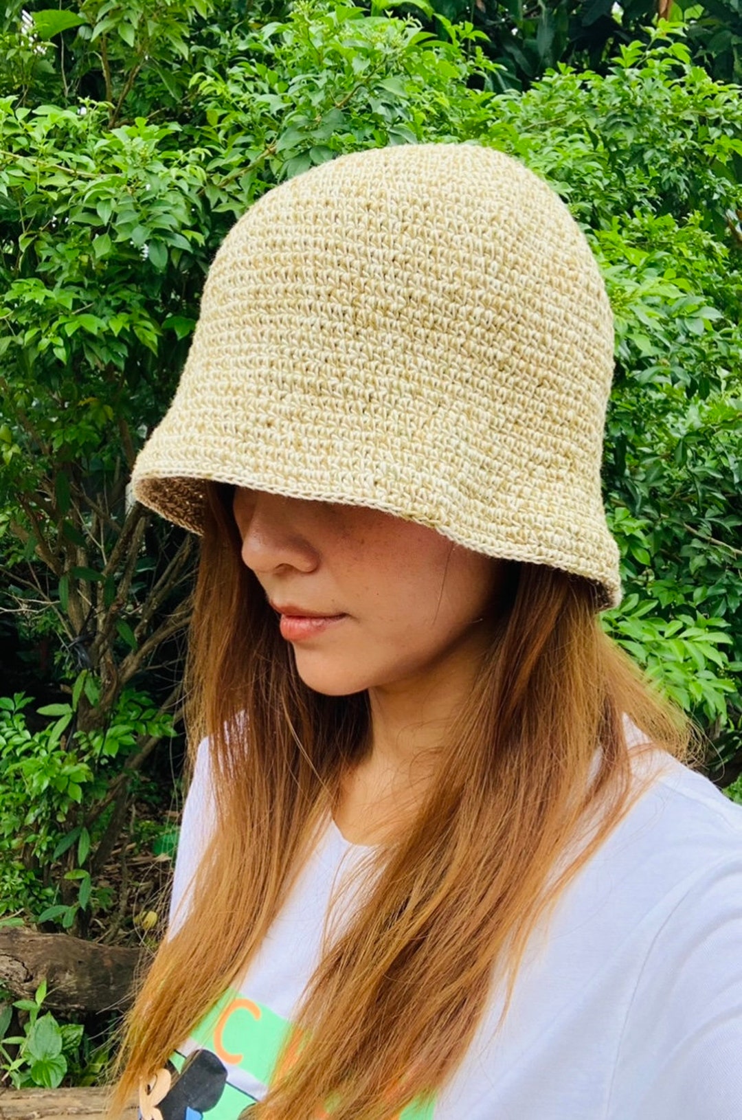 Gorro índigo hecho a mano tailandés de punto, gorro de verano, gorro de ...