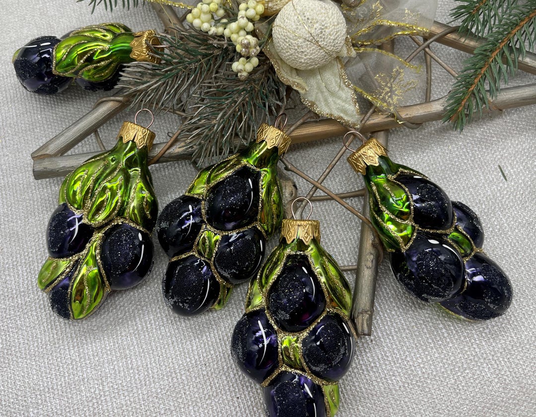 Set of 5 Olives Collection Christmas Ornament,fruit Ornament,vegan ...