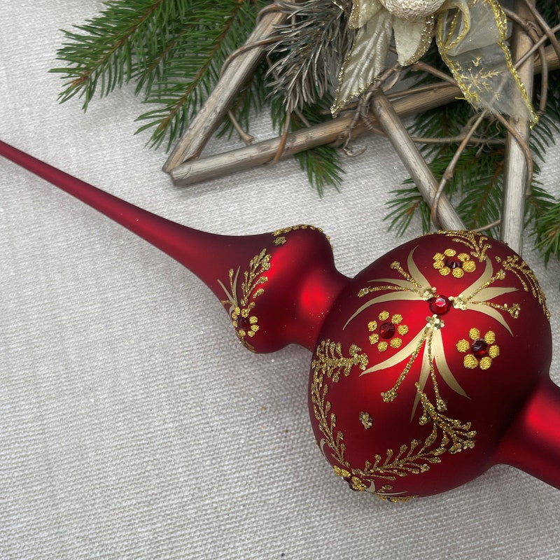Finial With Red Topper - Etsy