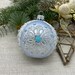 Silver Christmas Glass Ball Ornament Hand Painted Christmas - Etsy