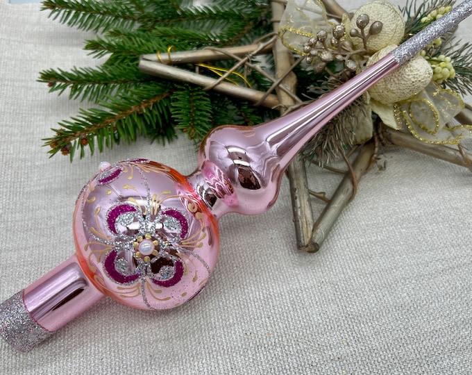 Shiny Brite MERCURY Glass Christmas Spire Tree Topper, in Original Box ...