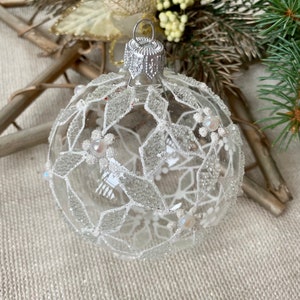 Christmas Glass Ball Ornament, Hand Painted Christmas Glass Decorations ...