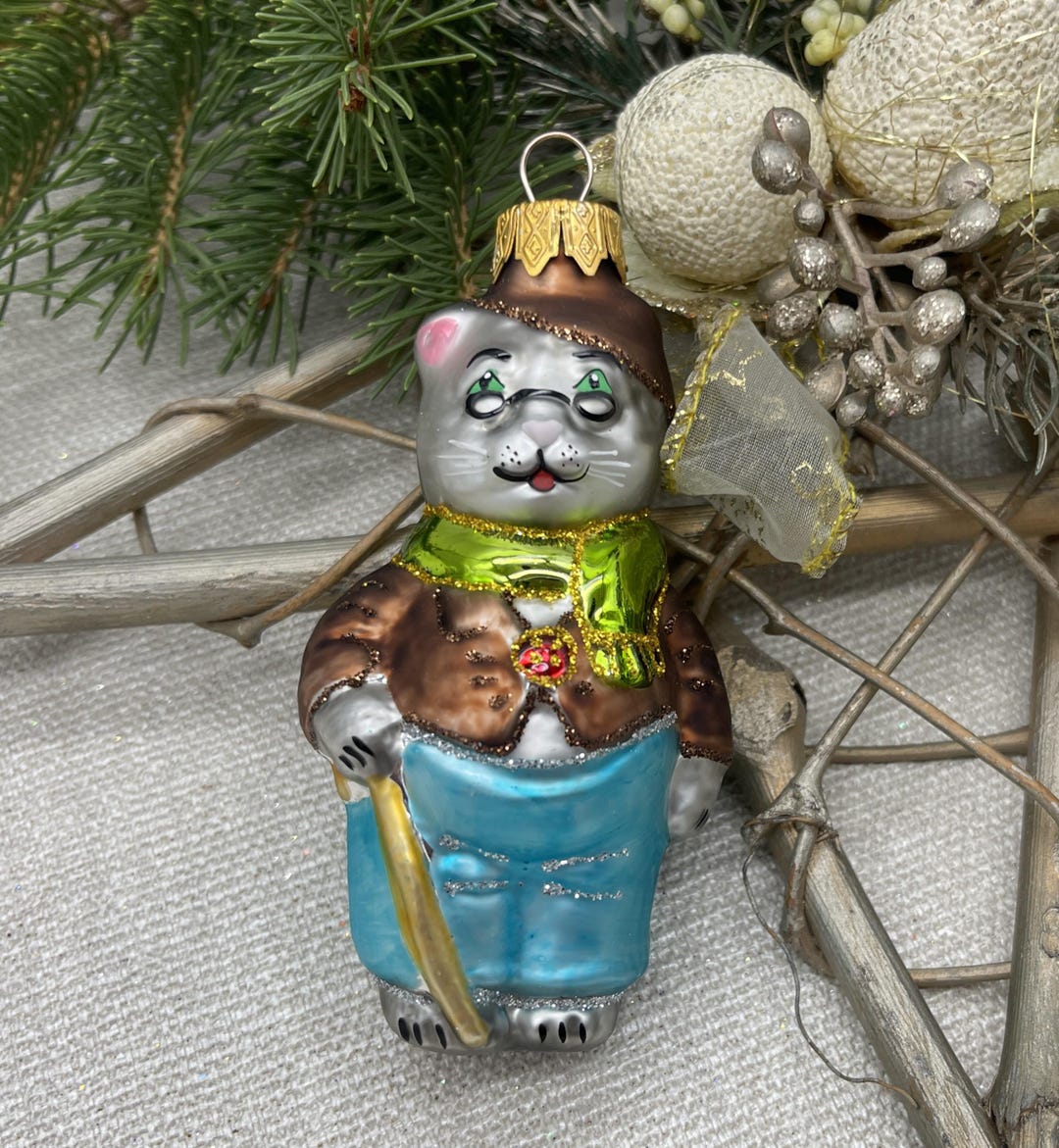 Cat Basilio Christmas Glass Ornament, Family Christmas Ornament,friend ...