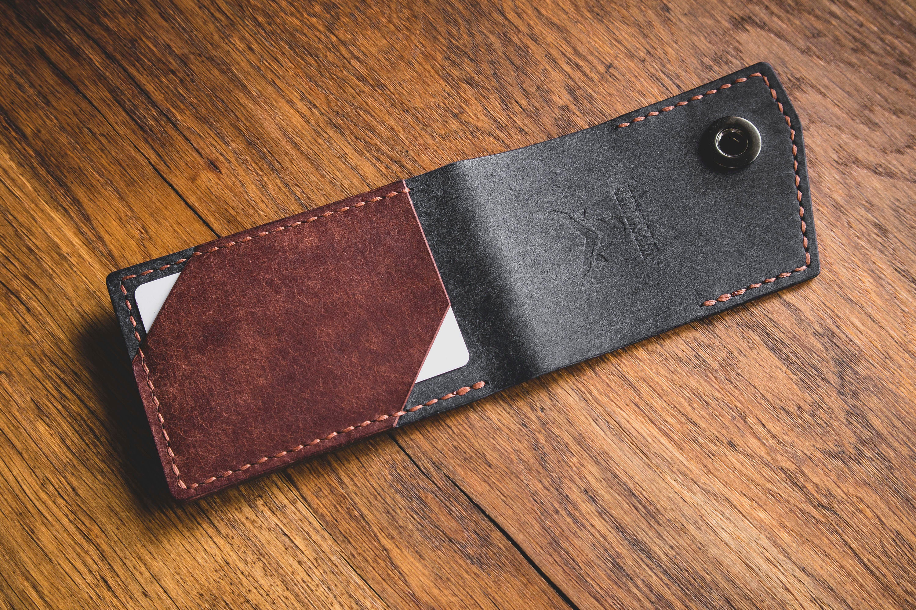 Minimalist Leather Wallet Modern Leather Wallet Small - Etsy