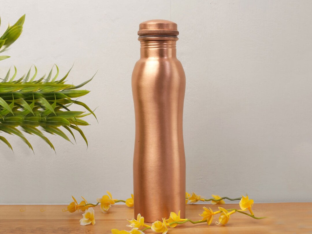 Copper Bottle, 100% Pure Copper Water Bottle 32 Oz, Handmade Plain ...