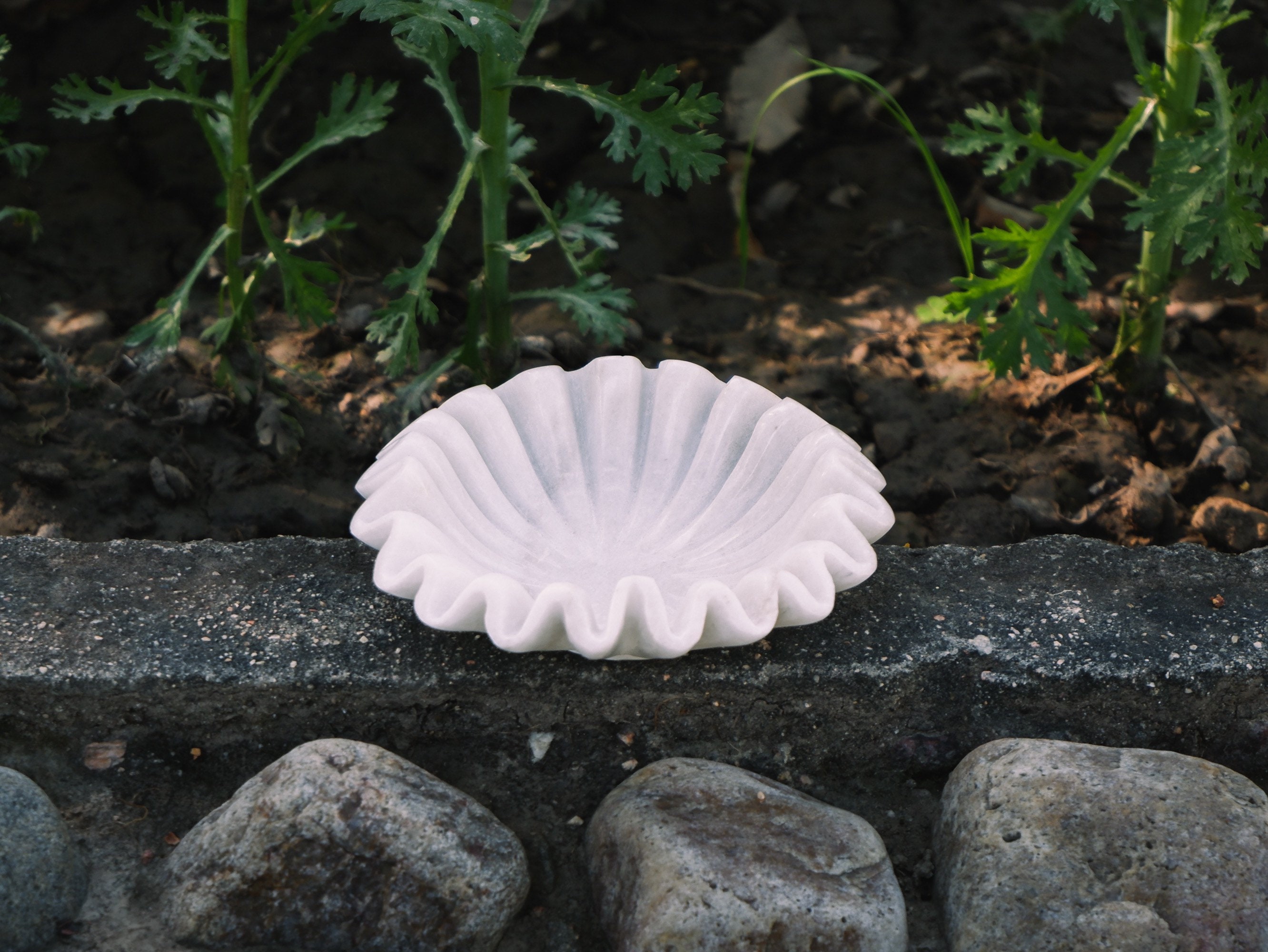 Marble Bowl Marble Ruffle Bowl Marble Scalloped Bowl Marble - Etsy Canada