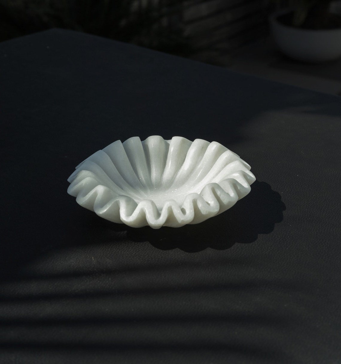 Marble Ruffle Bowl Marble Fluted Bowl Scalloped Bowls | Etsy Canada