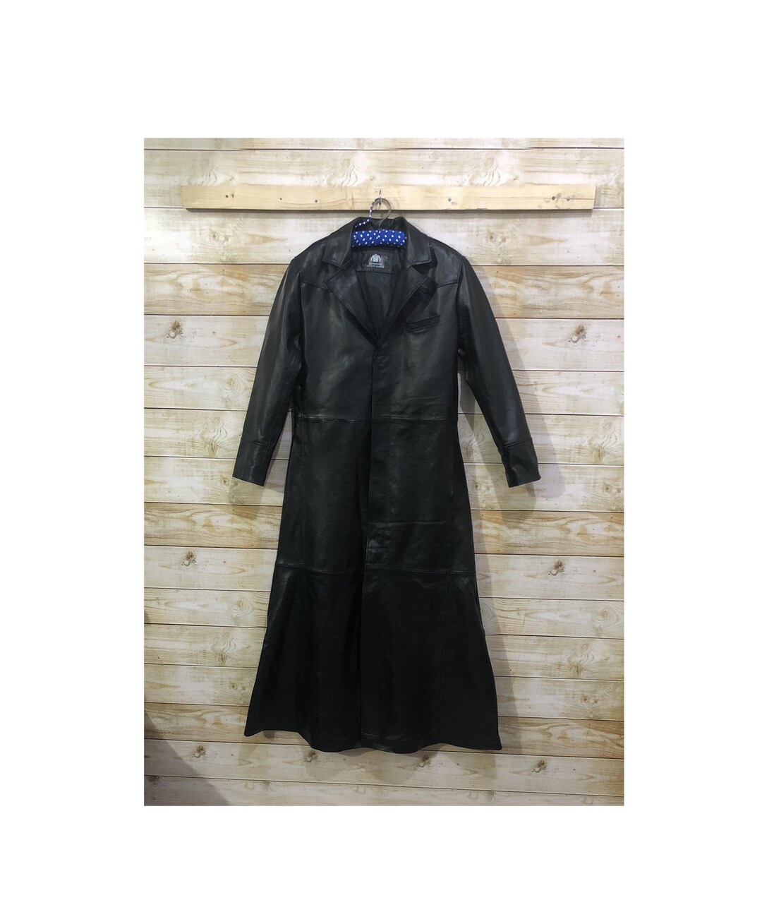 Mens Leather Duster Gothic Style Trench Coat Genuine Cow Leather ...