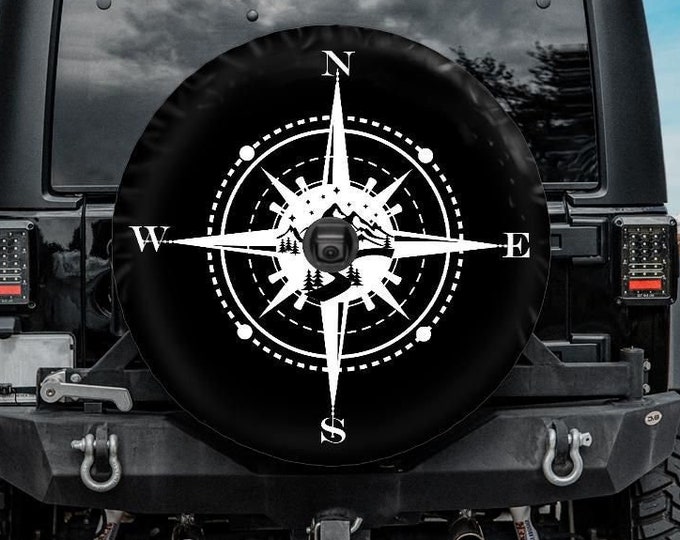Spare Tire Cover With Compass, Compass Spare Tire Cover, Compass Wheel ...
