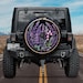 Faux Embroidery Spare Tire Cover, Botanical Tire Cover With Lavender ...