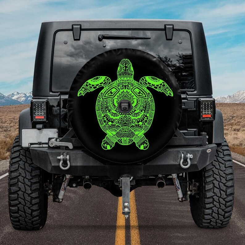 Spare Tire Cover With Sea Turtle, Backup Camera Tire Cover, Mandala ...