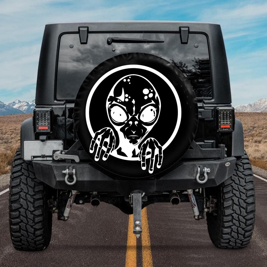 Spare Tire Cover, Alien Spare Tire Cover, Tire Cover UFO, Car ...