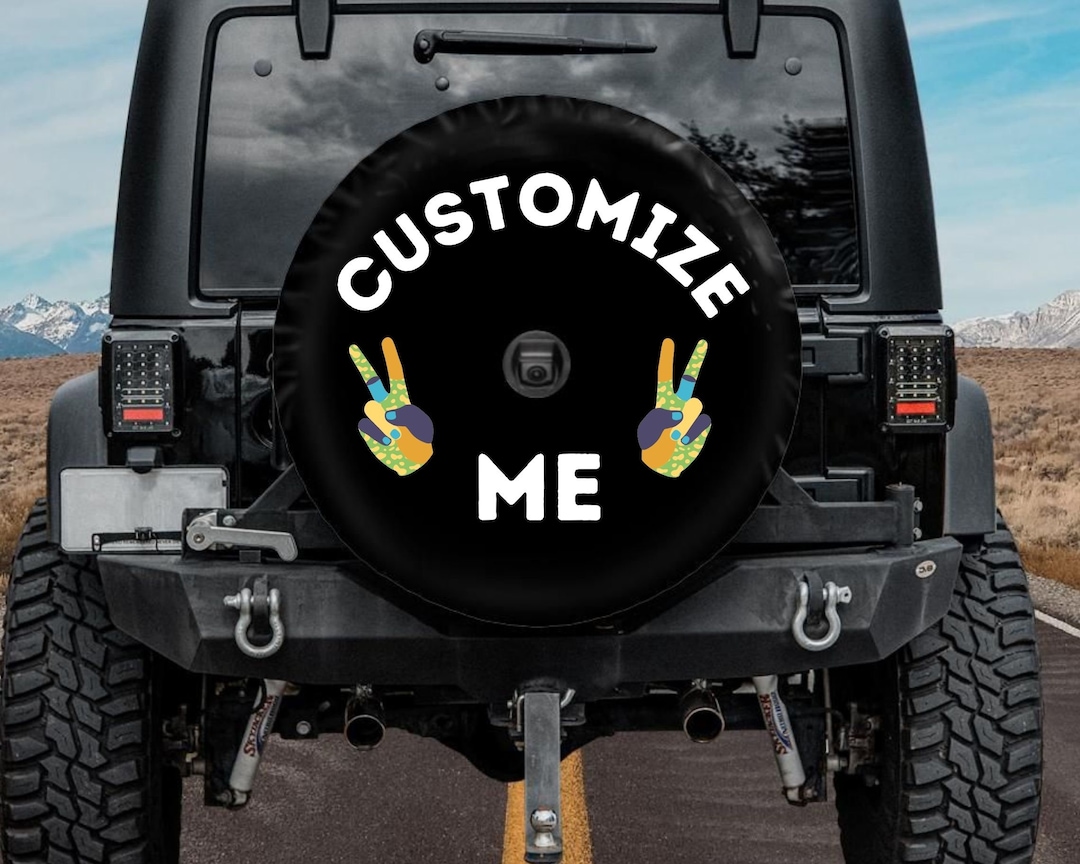 CUSTOM Spare Tire Cover, Custom Tire Cover With Your Design, Backup ...