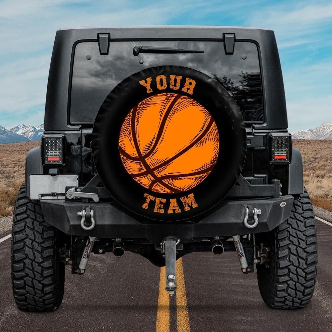 Personalized Basketball Tire Cover for Jeep, Basketball Spare Tire ...