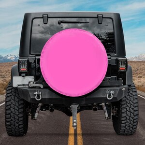 Solid Color Hot Pink Tire Cover, Girly Tire Covers for Jeep for Bronco ...