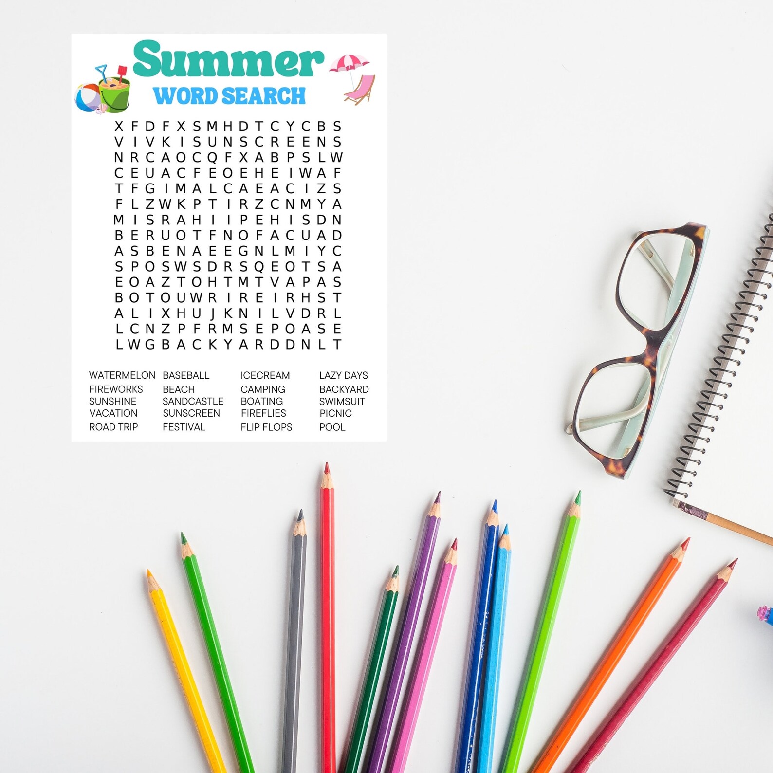 Summer Word Search Game | Printable Kids Activities | Summer Family ...