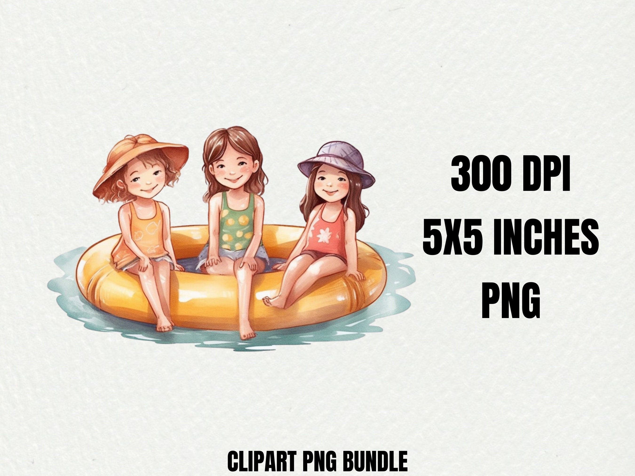 Watercolor Summer Party Clipart | Pool Beach Party | Summer Vacation ...