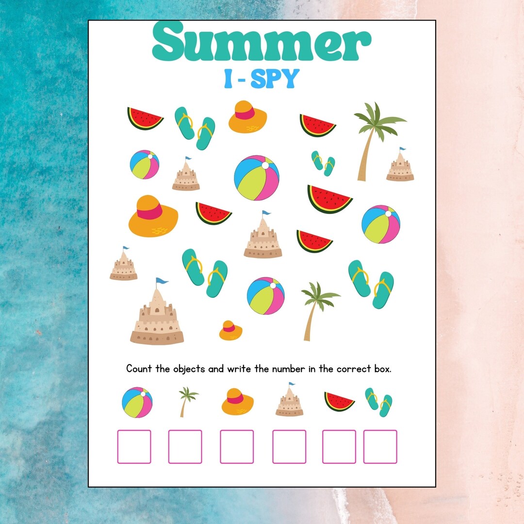 Summer I Spy Games | Printable Kids Activities | Summer Family Game ...