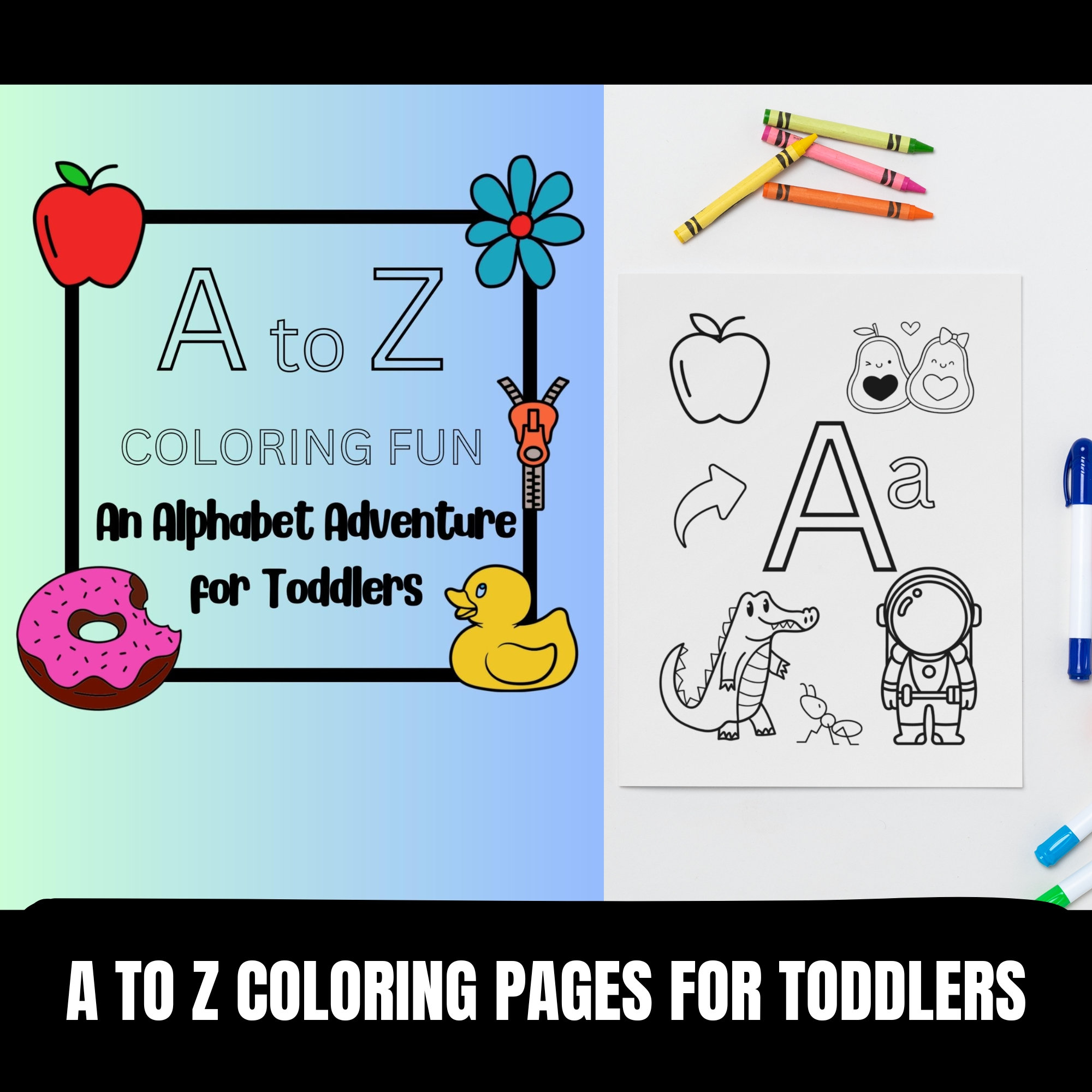 26 Alphabet Coloring Pages | Printable PDF Coloring Book for Toddlers ...