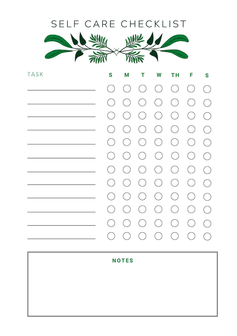 Self care checklist - kopolmuse