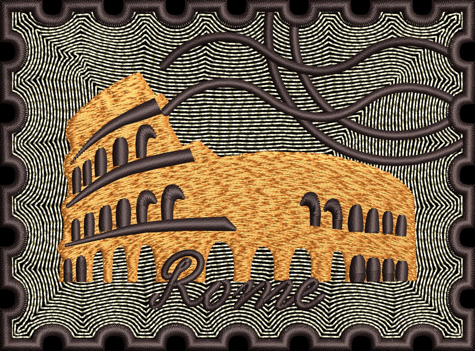 Coliseum Rome Machine Embroidery Designs. Mail Embroidery - Etsy