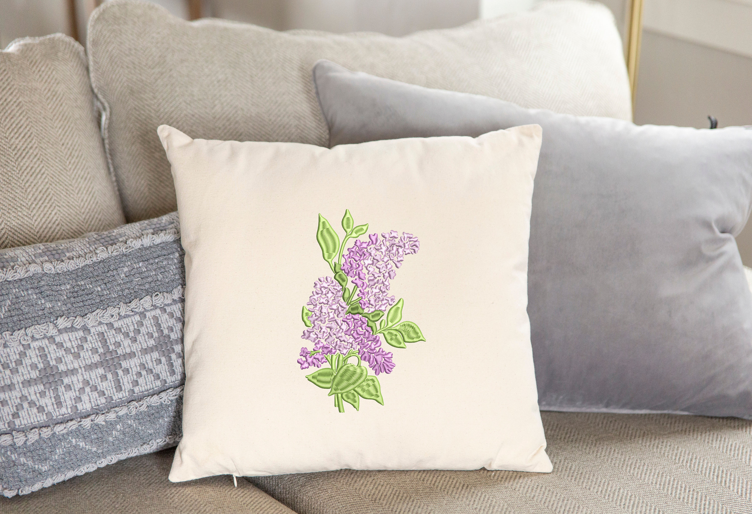 Lilac Machine Embroidery Designs Flowers Trendy Designs For Etsy