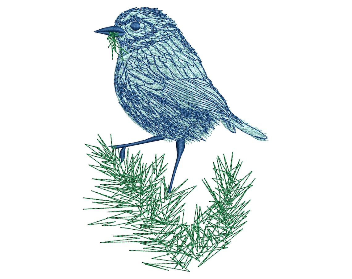 Bird Sparrow Machine Embroidery Designs 3 Sizes - Etsy
