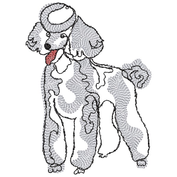 Poodle Embroidery - Etsy