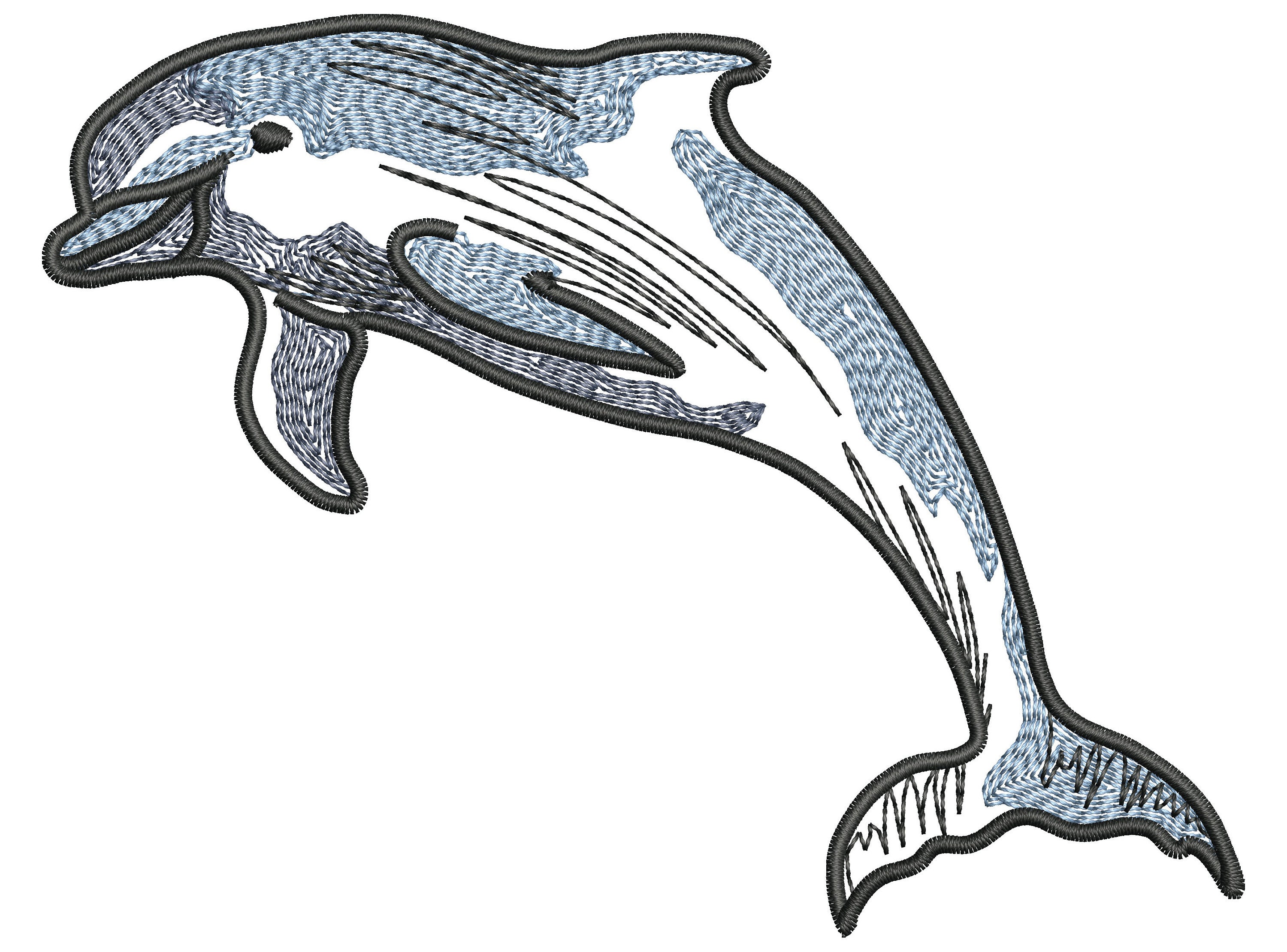 Dolphin machine embroidery design 3 sizes baby embroidery | Etsy