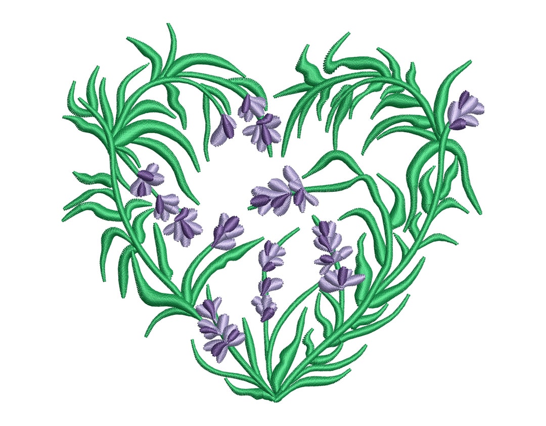 Lavender Flower 3 Sizes Machine Embroidery Design - Etsy