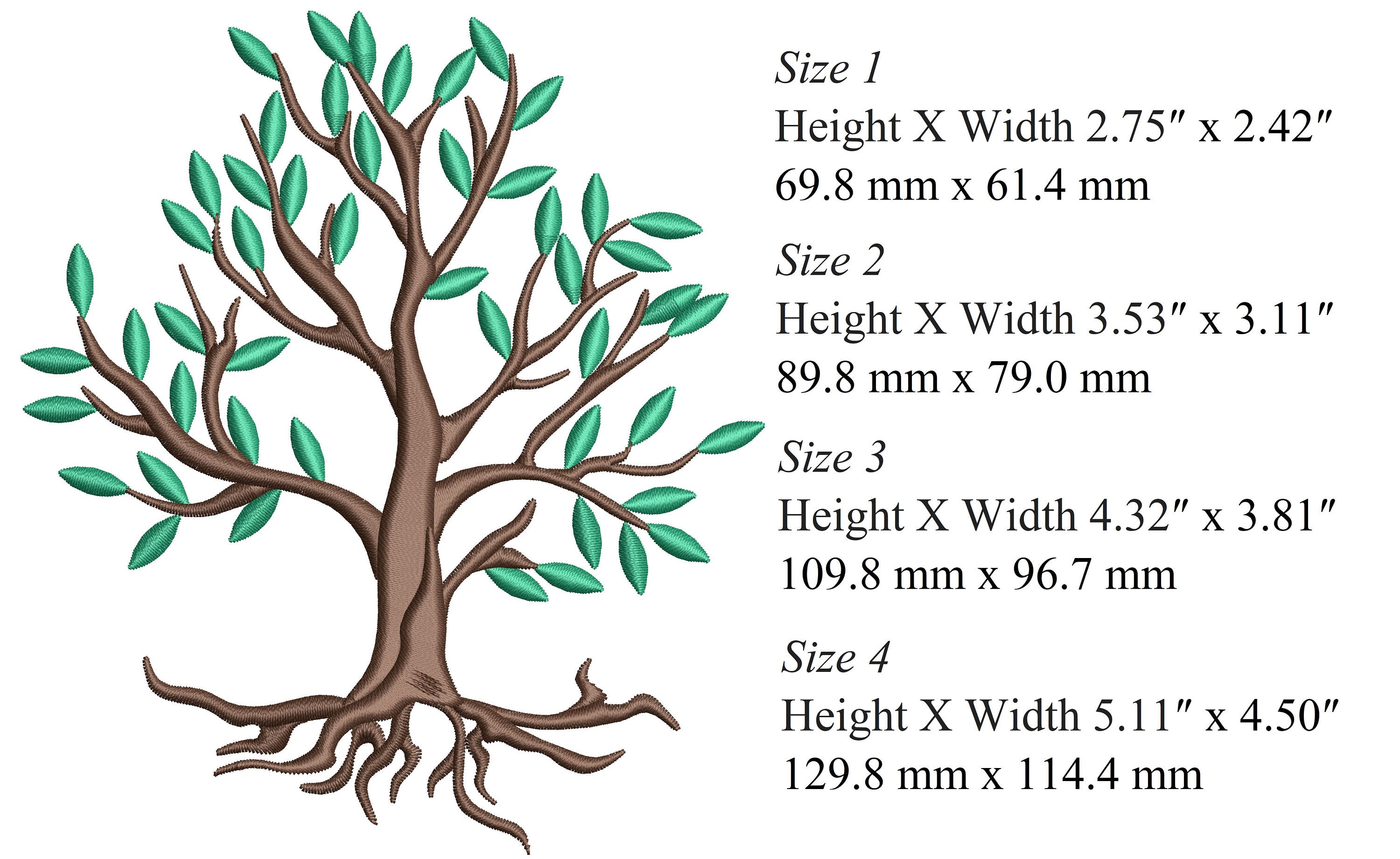 Machine Embroidery Designs. Family Tree Embroidery Design. | Etsy