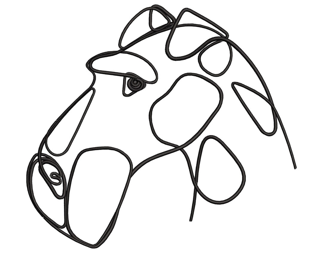 Machine Embroidery Designs Wirehaired Fox Terrier Minimalist - Etsy