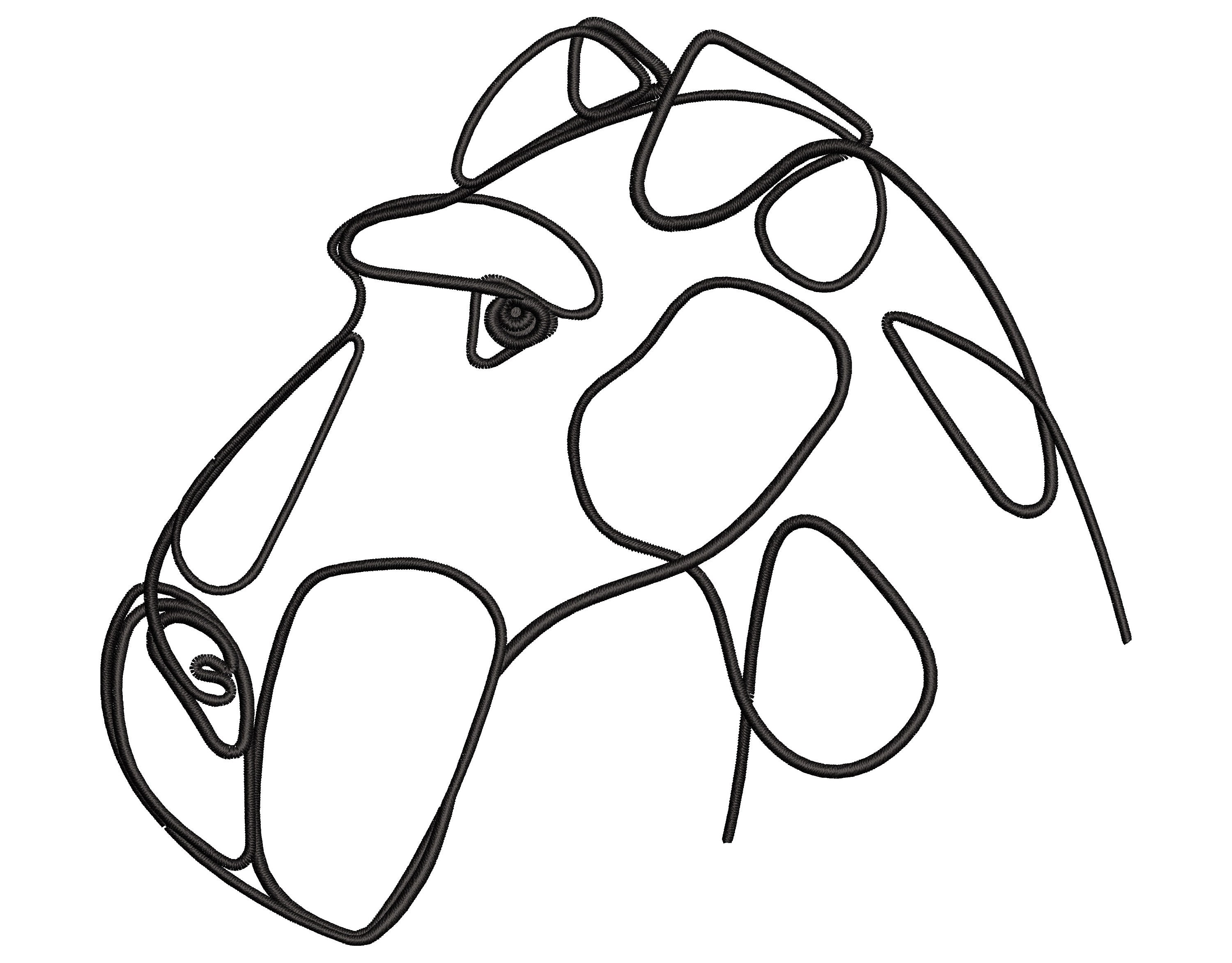 Machine Embroidery Designs Wirehaired Fox Terrier Minimalist - Etsy UK