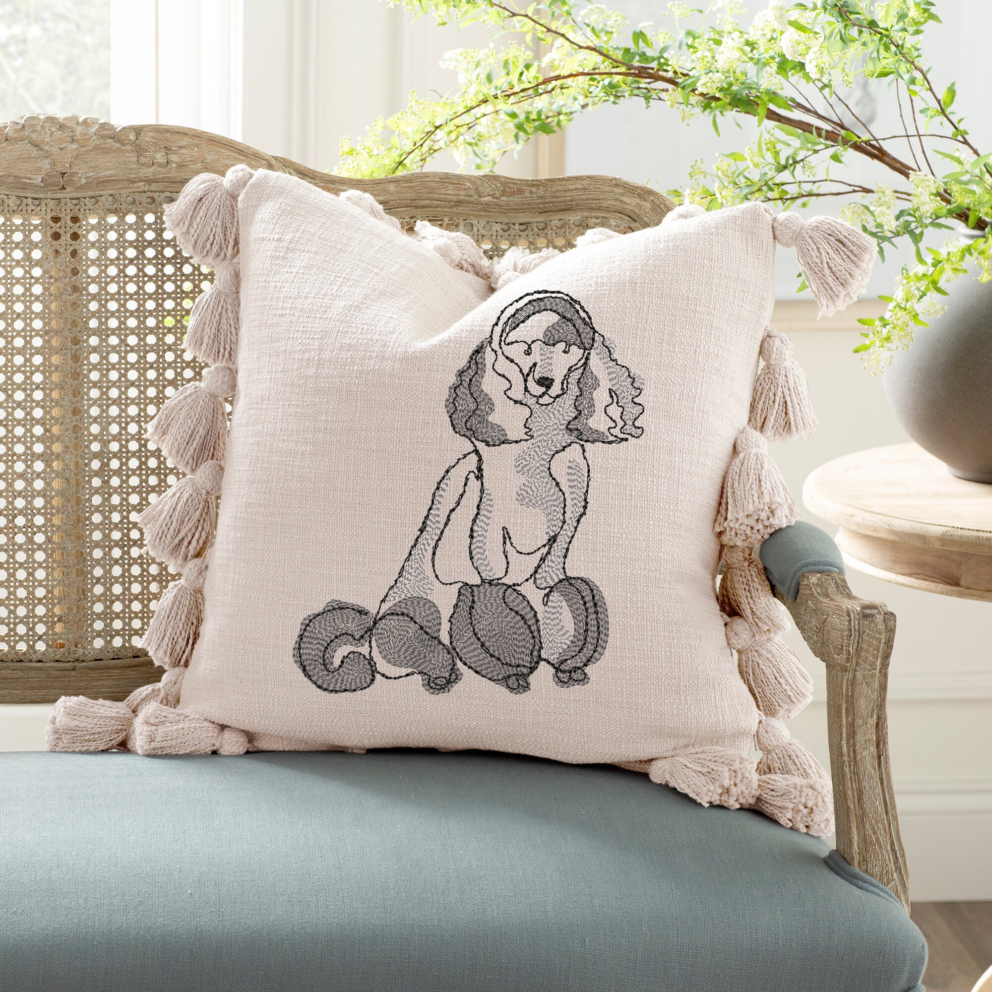 Stickdatei Maschinenstickerei. Pudel 5 Größen Stickdatei für | Etsy