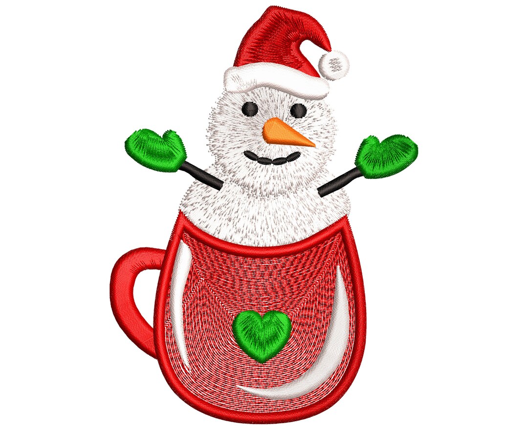 Machine Embroidery Designs Snowman 5 Sizes - Etsy