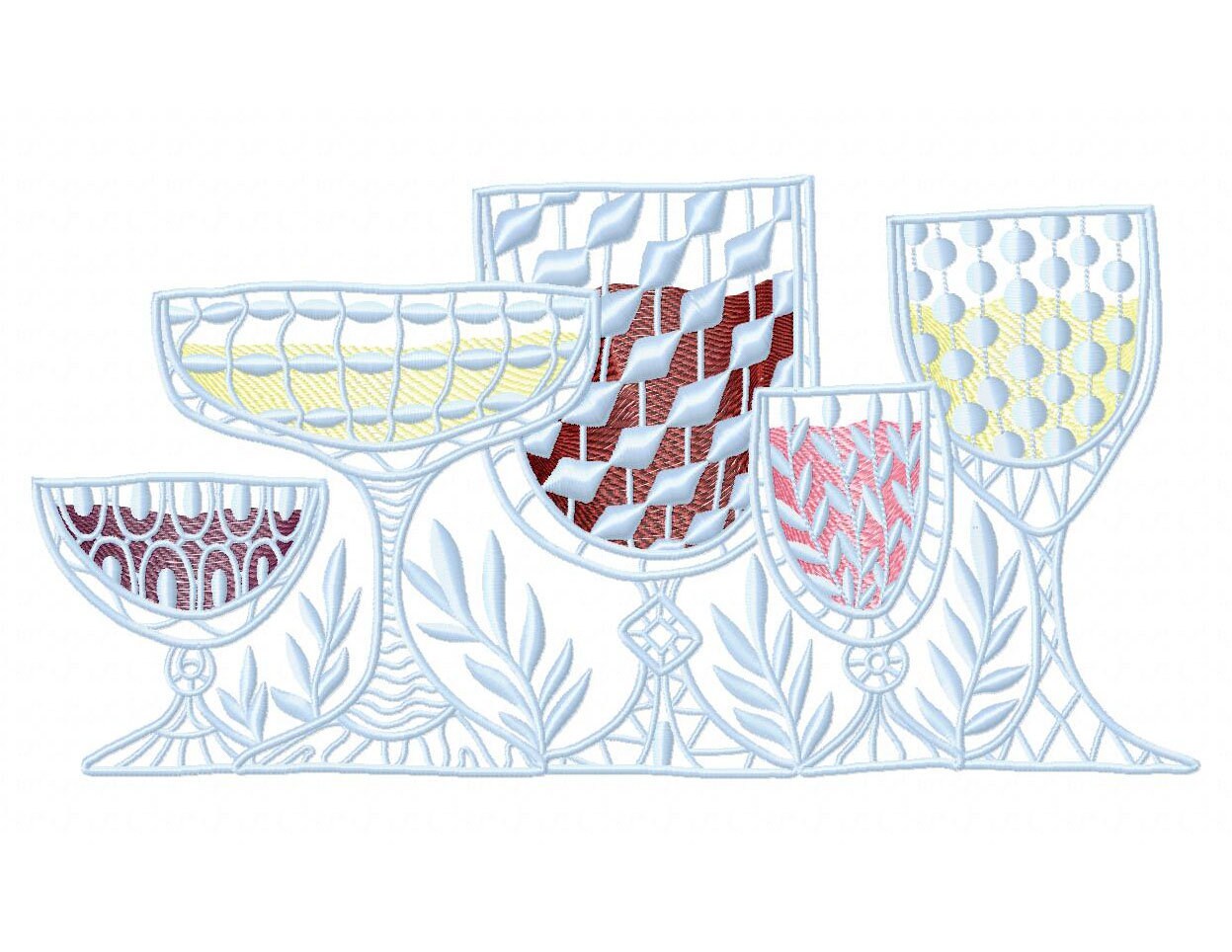 Glasses 3 Sizes Machine Embroidery Design | Etsy