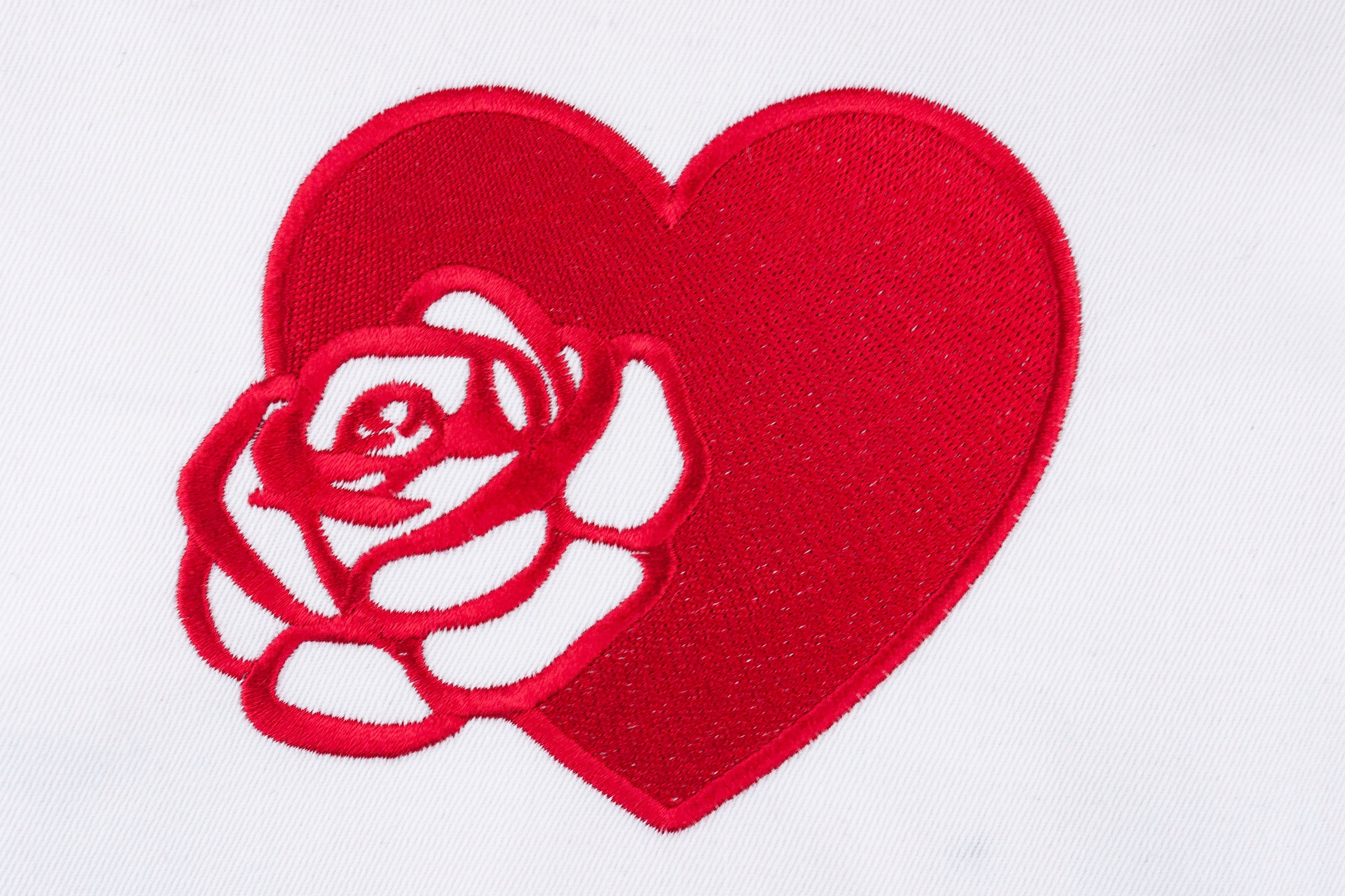 Rose heart machine embroidery designs 3 sizes | Etsy