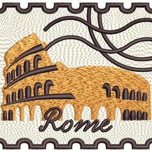 Coliseum Rome Machine Embroidery Designs. Mail Embroidery Pattern ...