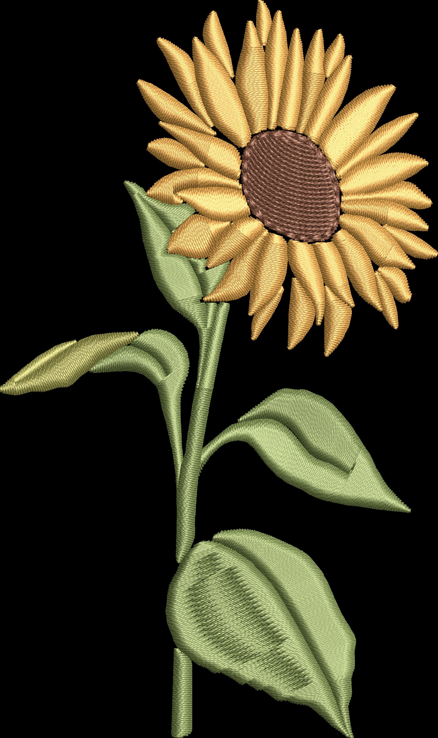 Sunflower Machine Embroidery Design. Flower Digital Download - Etsy