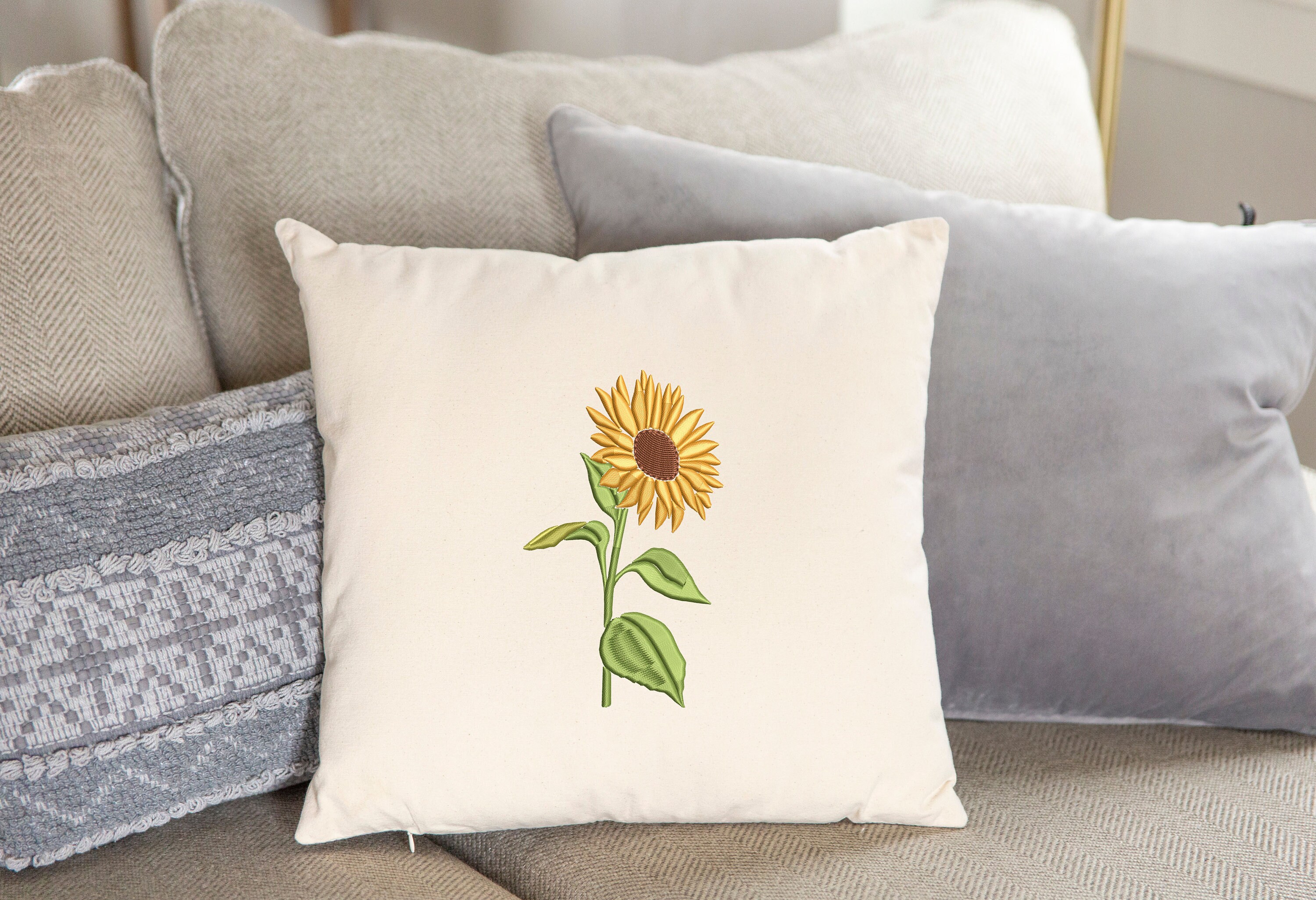 Sunflower Machine Embroidery Design. Flower Digital Download - Etsy