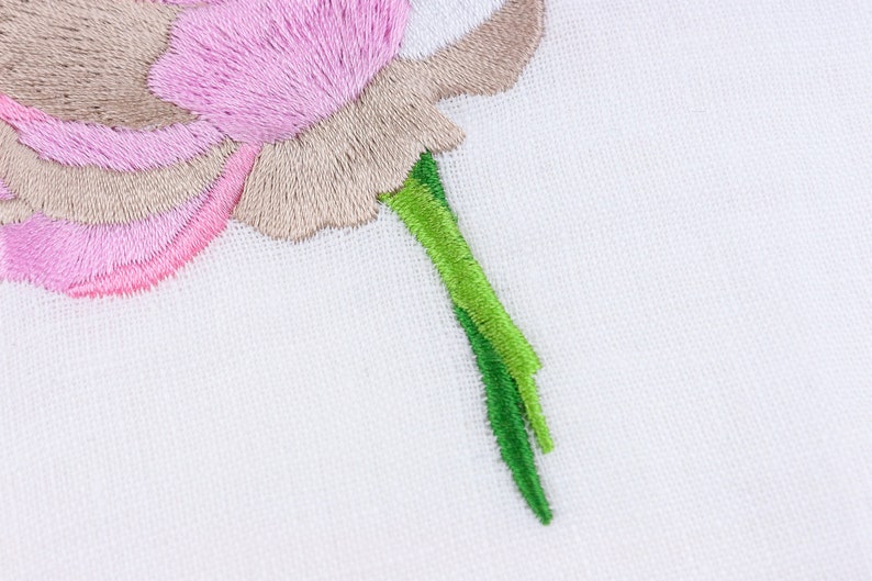Peony Machine Embroidery Designs 4 Sizes - Etsy