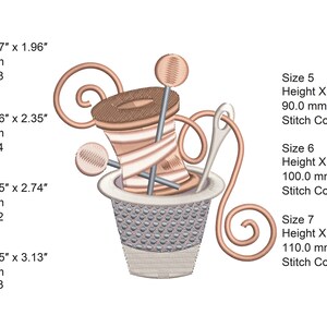 Spool of Thread Machine Embroidery Design. Antique Sewing - Etsy