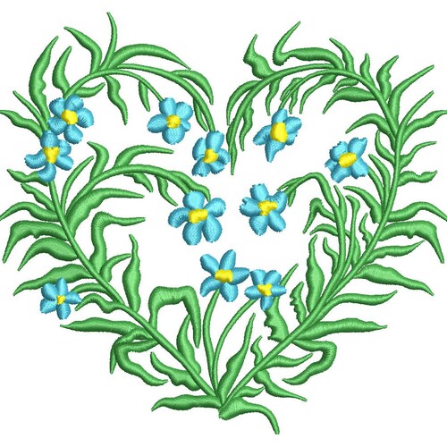Forget-me-nots Bouquet Machine Embroidery Design | Etsy