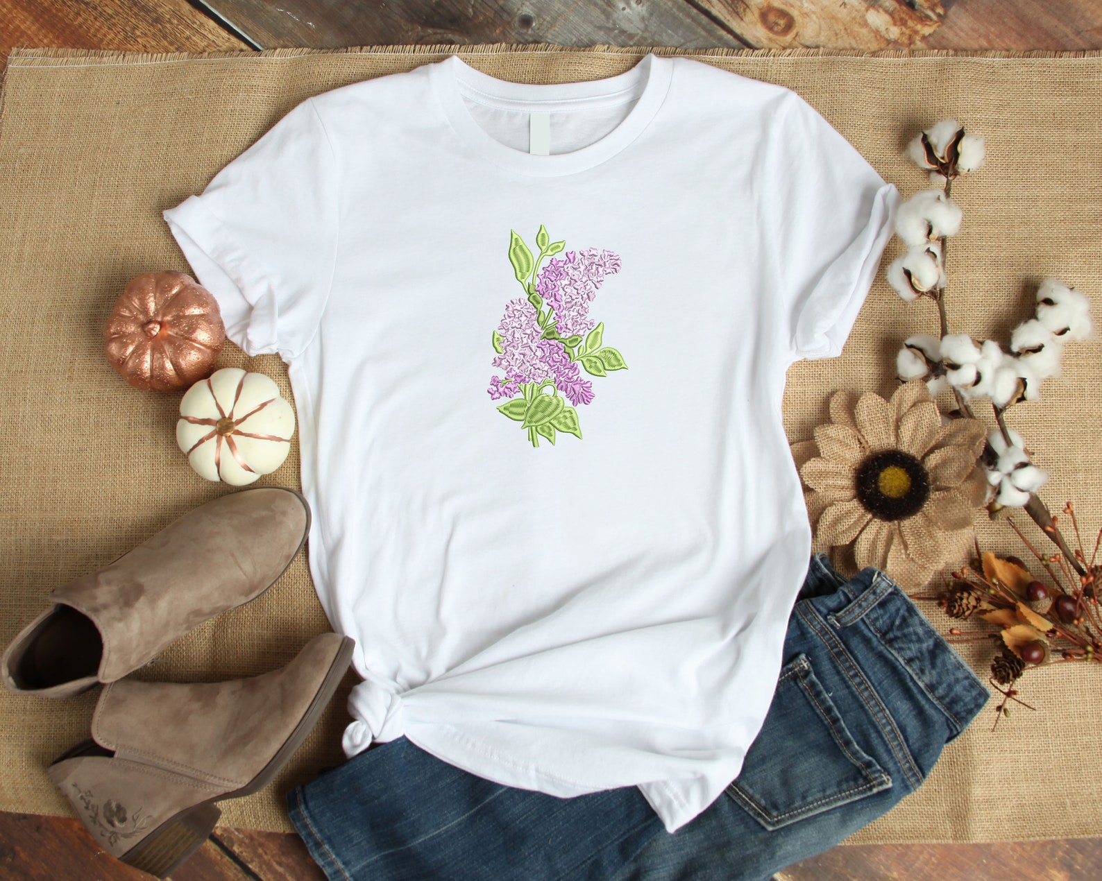 Lilac Machine Embroidery Designs Flowers Trendy Designs For Etsy