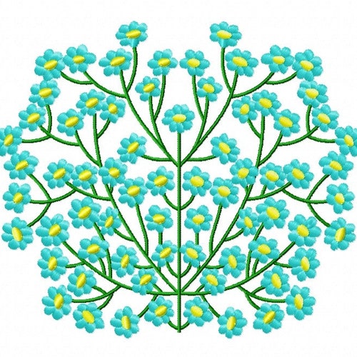 Forget-me-nots Bouquet Machine Embroidery Design | Etsy