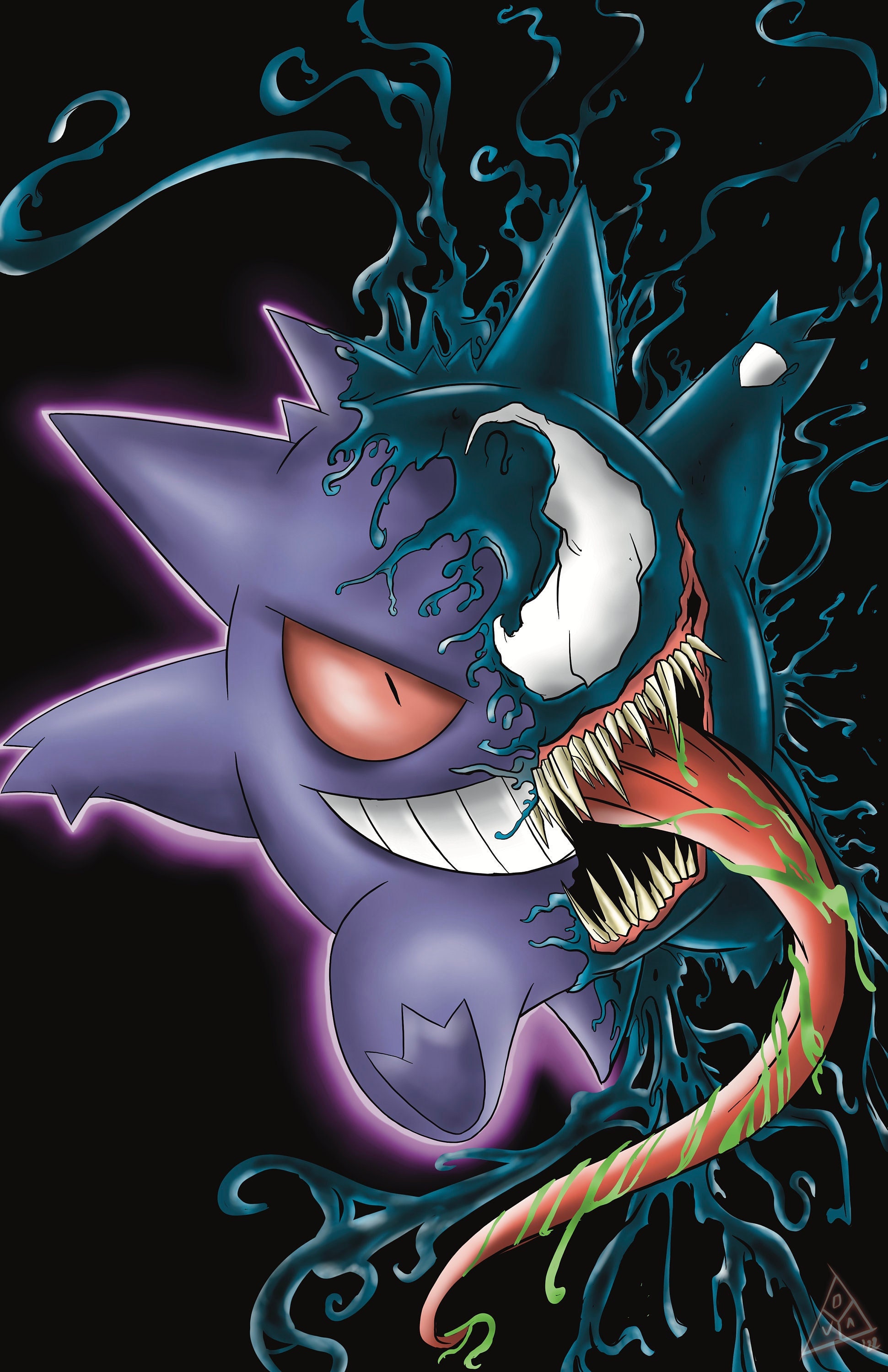 Pokémon X Venom Video Game Art Poster Gengar Pokémon Wall Art ...