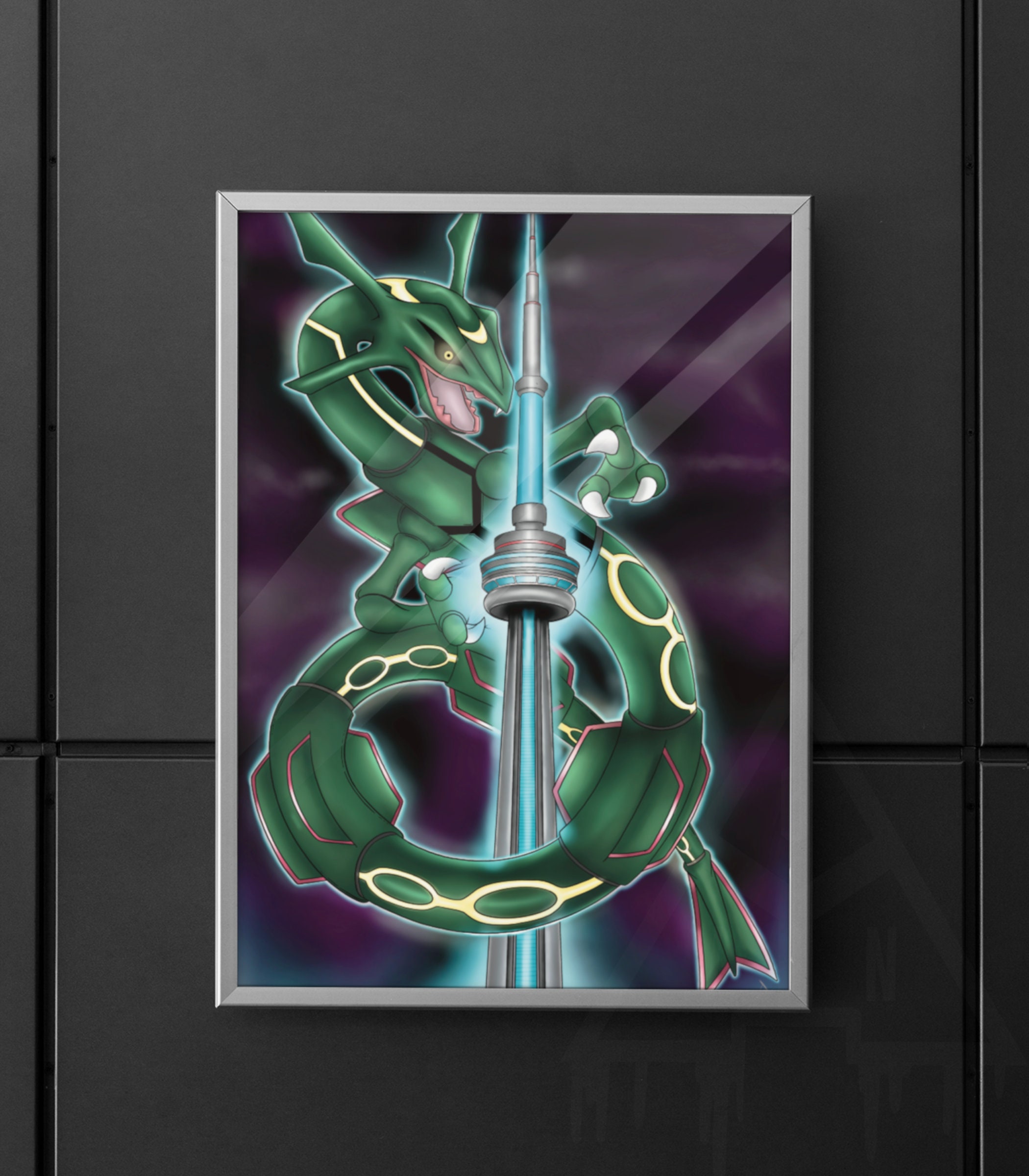 Rayquaza Pokémon GO Toronto CN Tower Video Game Art Poster - Etsy